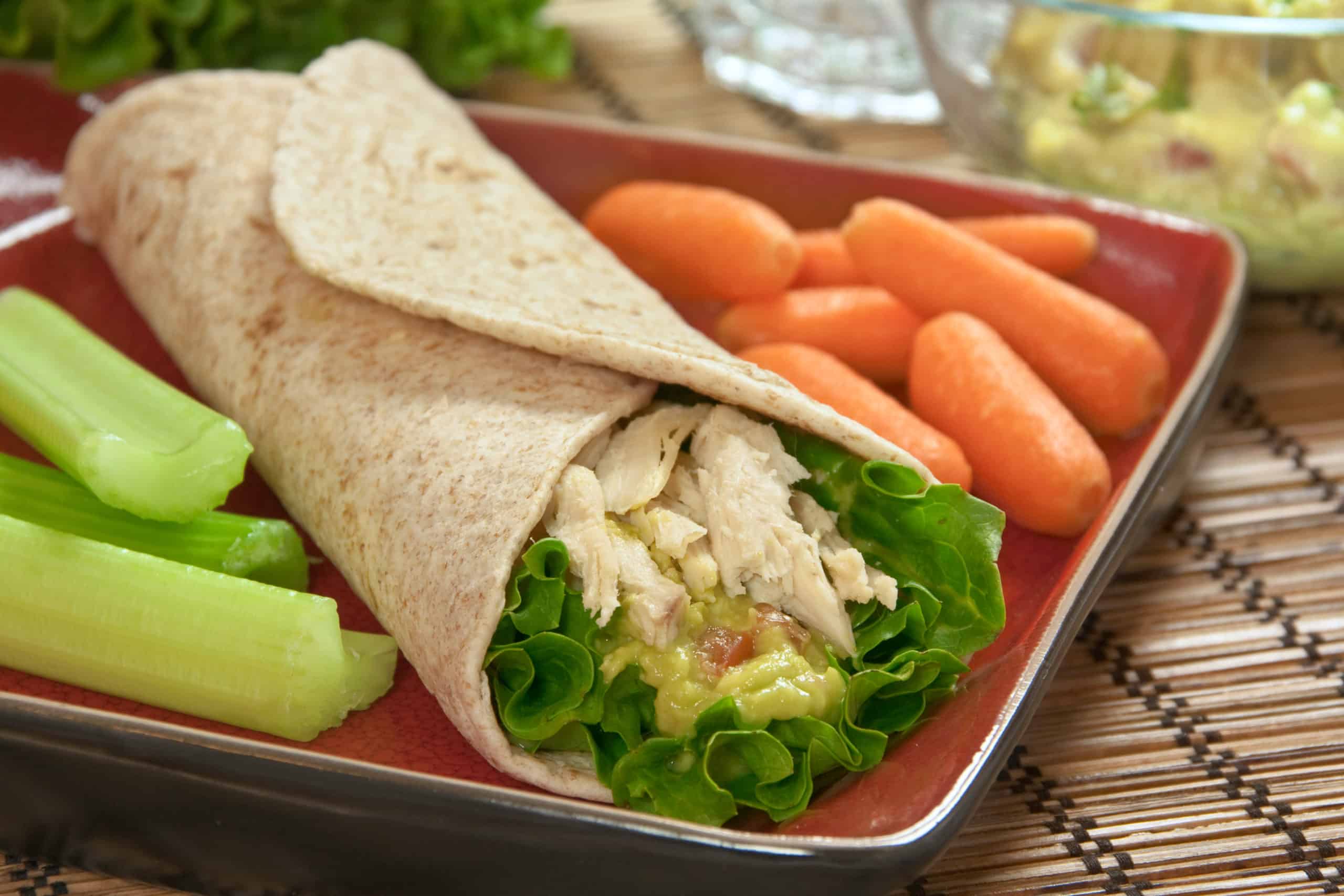 Guacamole Chicken Wraps - Guiding Stars