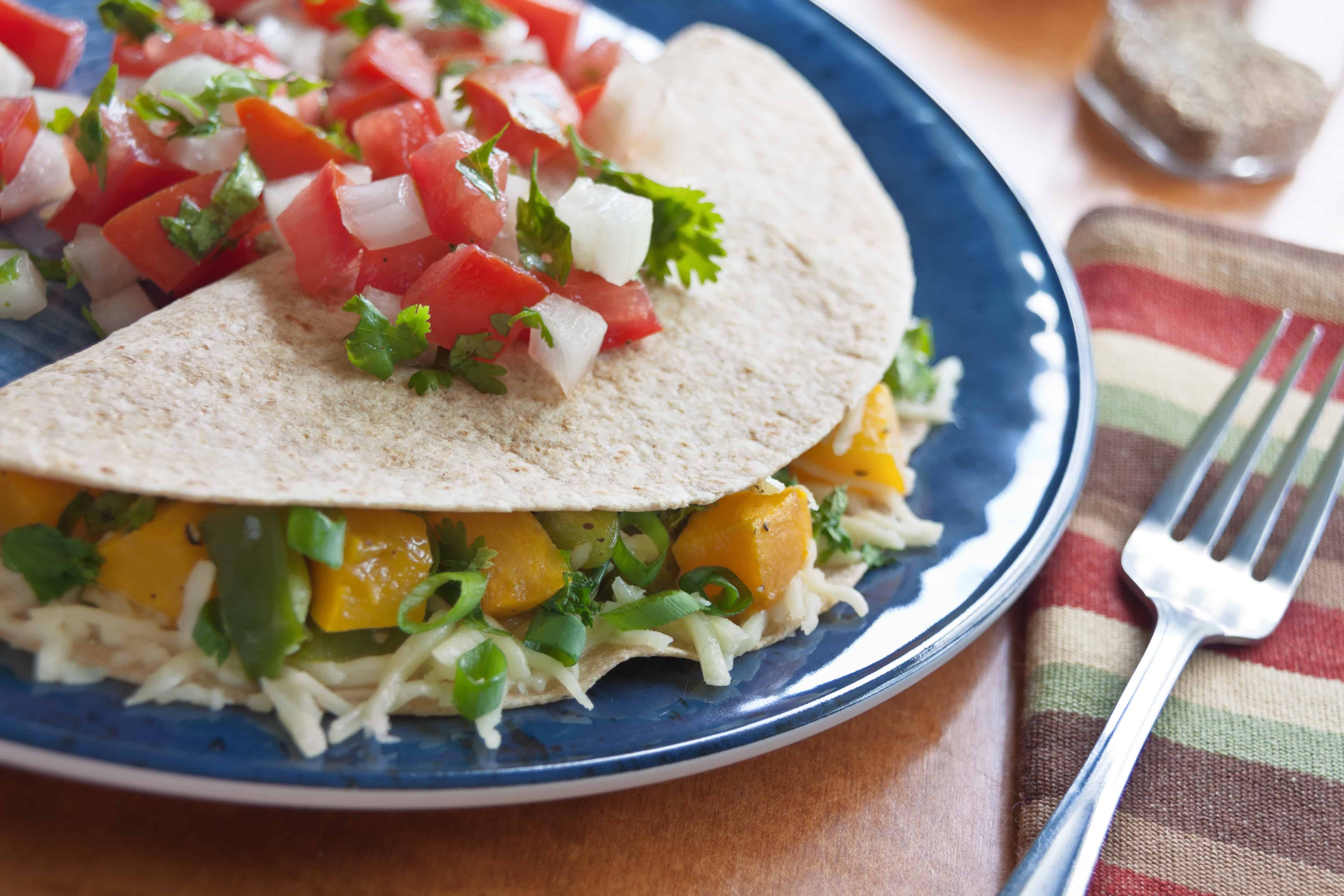 Roasted Squash & Mozzarella Quesadillas - Guiding Stars