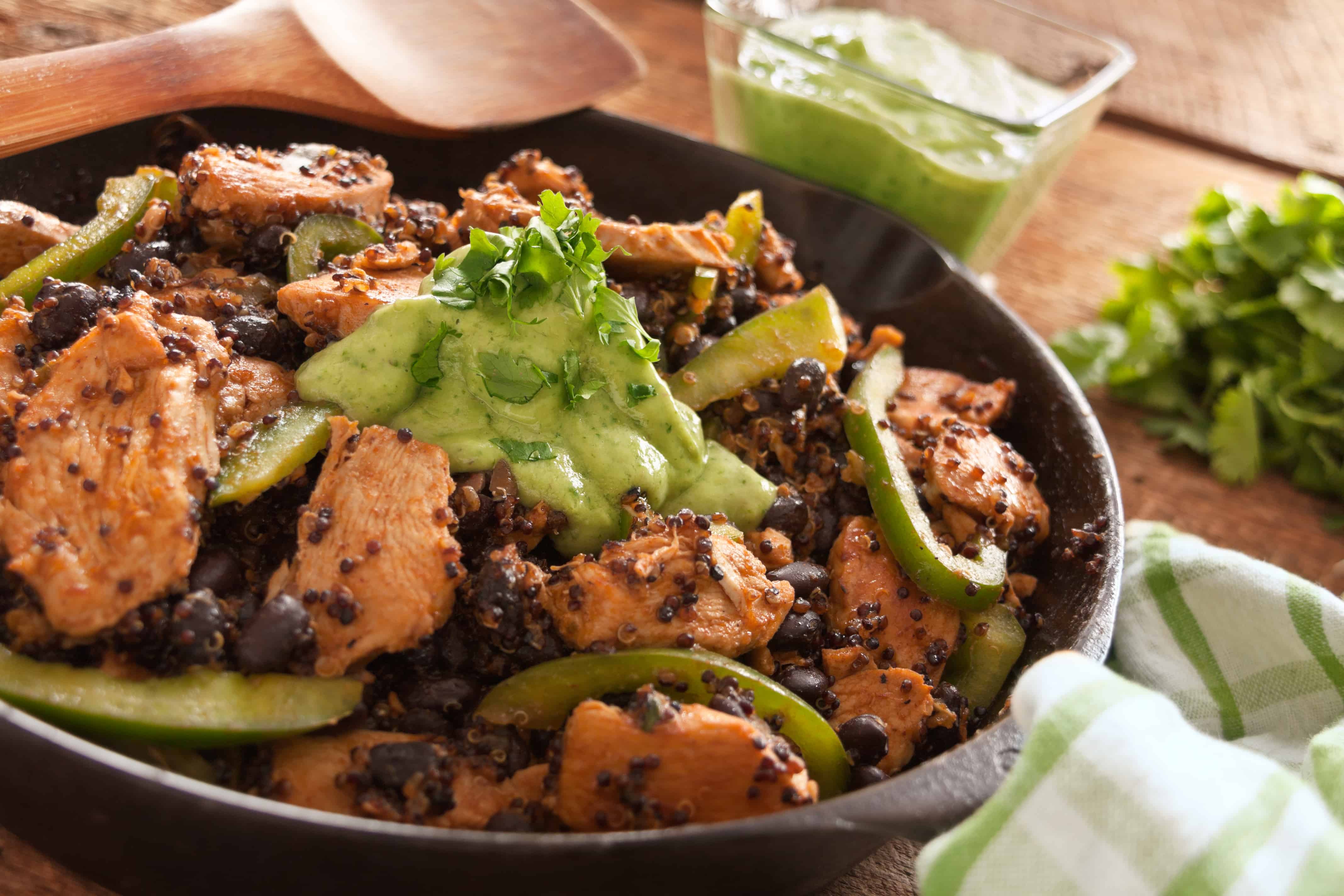 Quinoa & Chicken Enchilada Skillet - Guiding Stars
