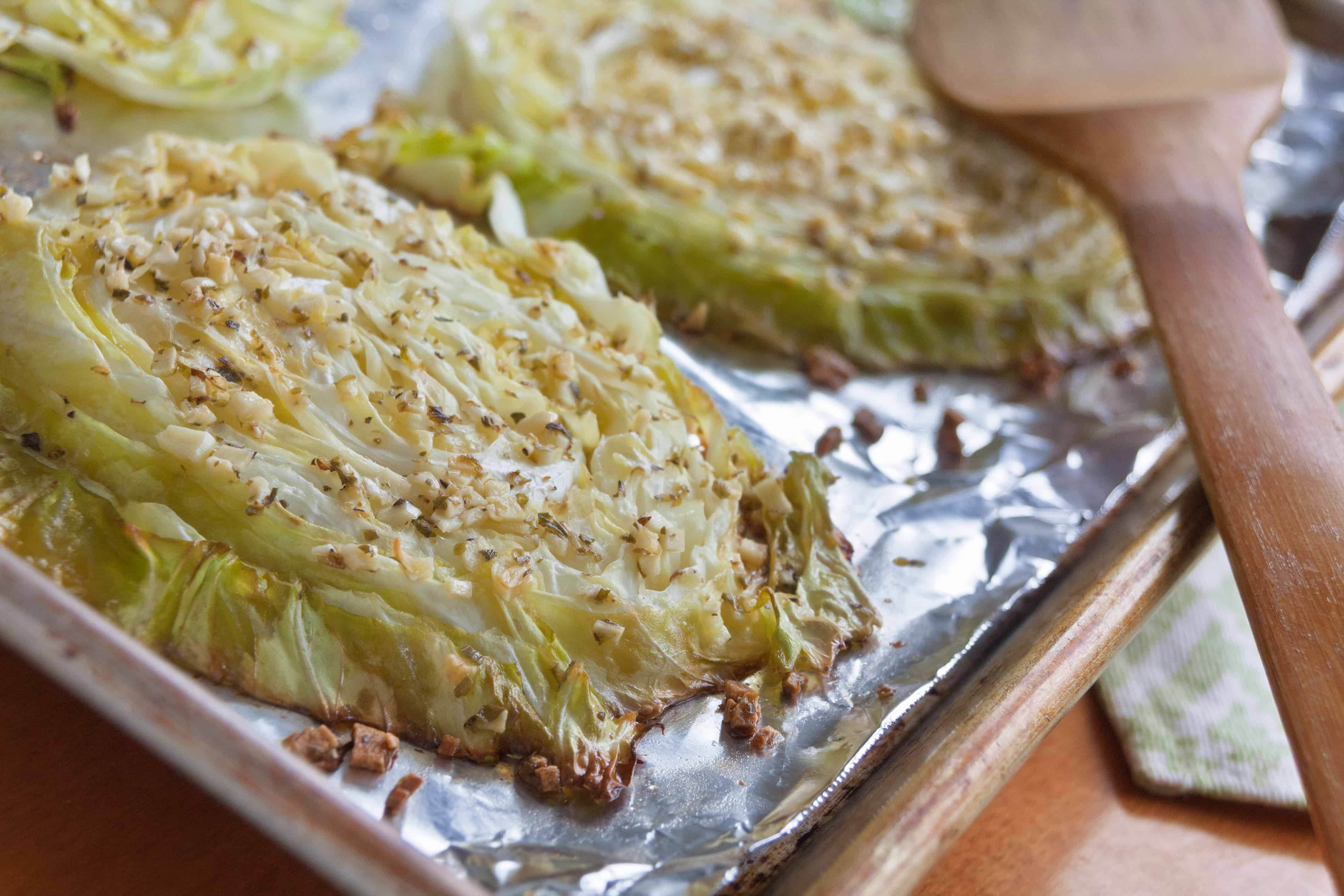 Garlic-Roasted Cabbage - Guiding Stars